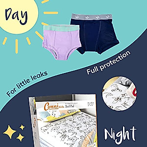 Conni Kids Training Boxer Pants | Soft Shorts Reusable Toddler Potty Training Underwear | Waterproof Easy Pull Up Youth Incontinence Bubble Gum Sizes 4-6