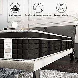 Martisiluna Queen Mattress, 10.5 Inch Hybrid Gel Memory Foam Mattress in a Box, Individually Wrapped Pocket Coil Innerspring for Pressure Relief&Cooler Sleeping,CertiPUR-US Certified |10-Year Support