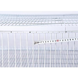 Andowns Big Foldable Galvanised Pigeon Dove Bird Trap Cage Feral Pigeon Humane Way with The one-Way Entrance Trapping Pigeons Doves in Cages 1 (40x30x26cm / 17x13x10inch 4 Entrances)