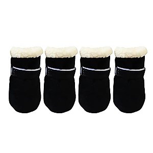 HonpraD Extra Small Girl Puppy Clothes Boots Warm Pet Warm Plus and Pet Windproof Velvet Snow Shoes Soft-Soled Shoes Pet Clothes Winter Dog Hats for Large Dogs
