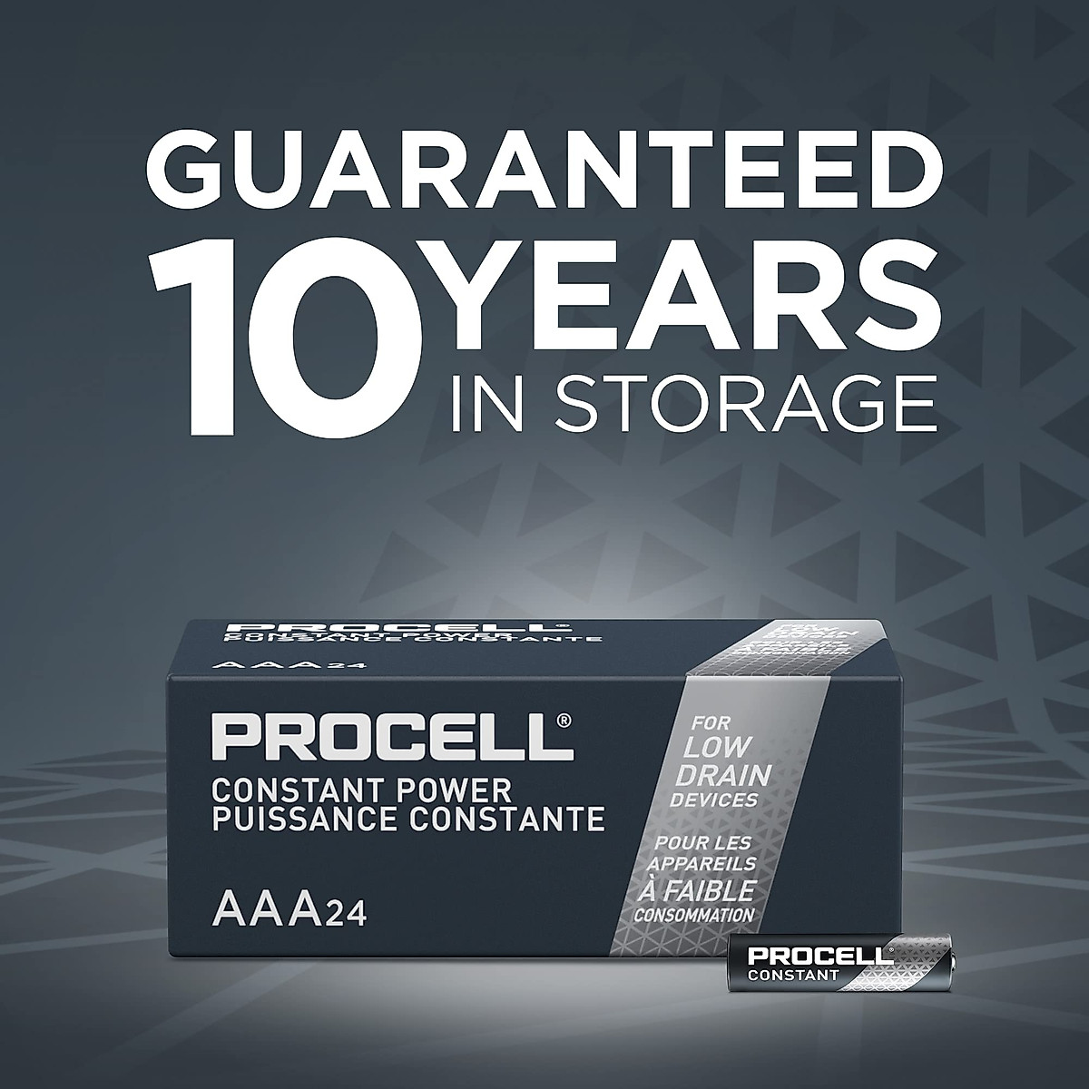 PROCELL Constant AAA Long-Lasting Alkaline Batteries (144 Pack), 10-Year Shelf Life, Bulk Value Pack for Consistent Moderate Drain Professional Devices