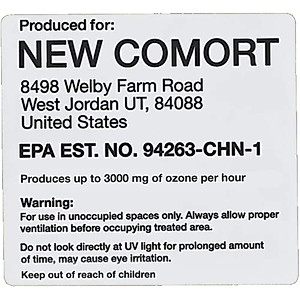 Commercial Air Purifier Cleaner Ozone Generator by New Comfort