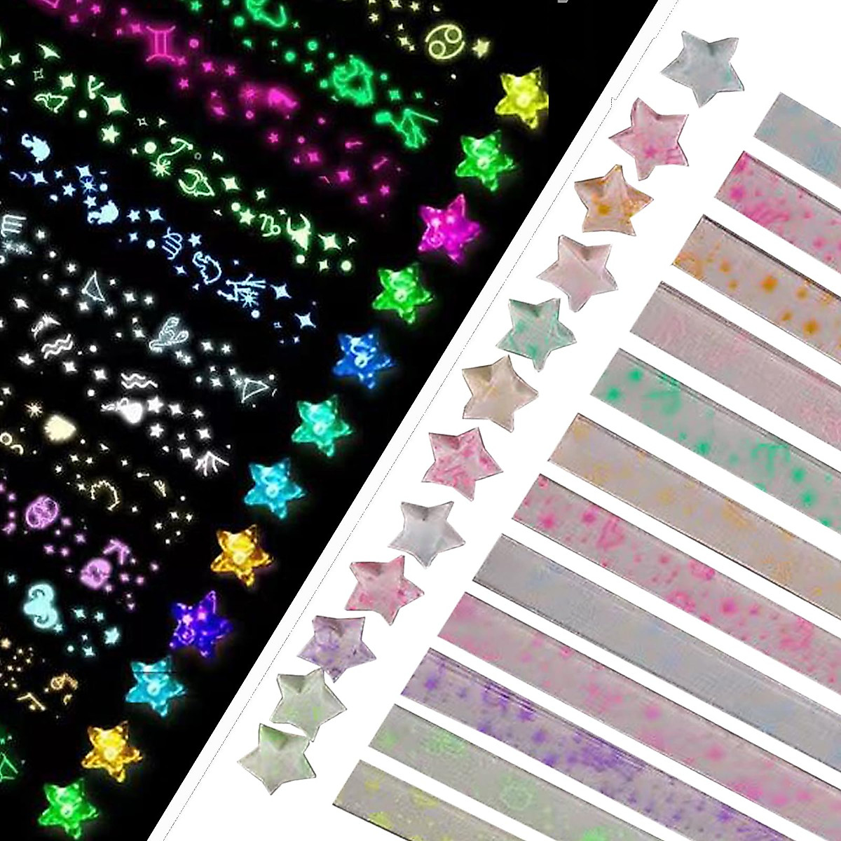 Star Origami Paper Strips - Colorful Decorations & DIY Crafts