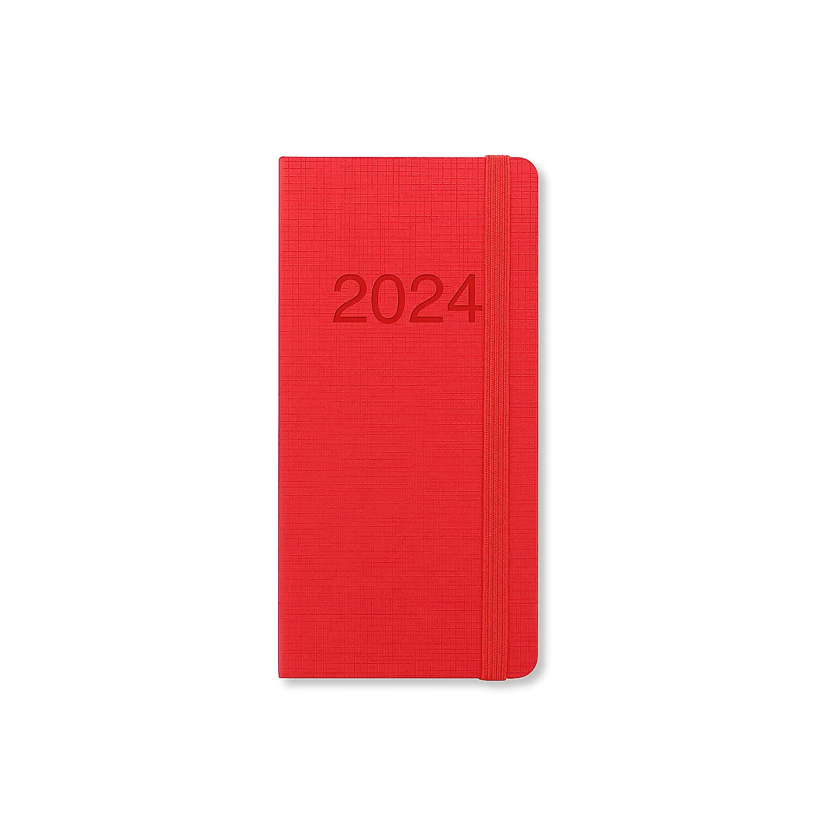 Letts Memo Slim week to view 2024 diary - red