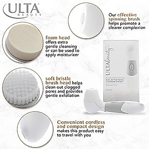 ULTA Beauty Advanced Cleansing Dual-Action Facial Cleansing System and One Set Replacement Brushes