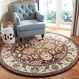 SAFAVIEH Heritage Collection 9' x 12' Brown / Beige HG818A Handmade Traditional Oriental Premium Wool Area Rug