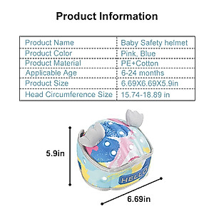 AIKSSOO Baby Safety Helmet Infant Adjustable Head Protector Soft Headguard for Toddler Learning to Walk