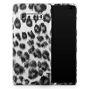 DesignSkinz Real Snow Leopard Hide Protective Vinyl Decal Wrap Skin Cover Compatible with The Samsung Galaxy S20 (Screen Trim & Back Glass Skin)