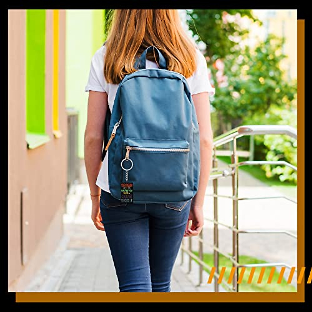 RUMIA 27pcs Inspirational Quote Keychains Acrylic Motivational Keychains Graduation Party Favors Mothers Day Birthday Gifts for Employee Coworkers Women Men Teacher Appreciation Gifts