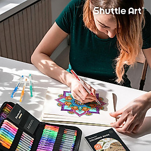 Gel Pens, Shuttle Art 120 Pack Gel Pen Set 60 Colored Gel Pen with 60 Refills for Adults Coloring Books Drawing Doodling Crafts Scrapbooking Journaling