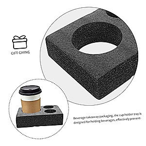 5pcs Foam Drink Holder Milk Tea Tray Foam Tray Cup Holder Foam Cup Glass Holder Milk Cup Tray Takeout Coffee Cup Holder Cup Carrier Coasters for car Cup Trays Bottle Rack re-usable