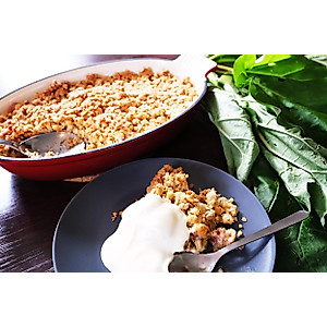 1.58 Qt Enameled Cast Iron Oval Roaster, Casserole Dish, Lasagna Pan, Deep Roasting Pan, for Cooking and Baking - Small 13.4" x 8.46" - Red