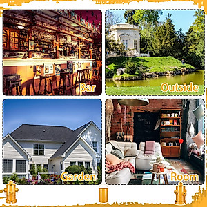 Hoolerry Fire Hydrant Trash Can Retro Creative Garbage Can with Inner Bucket Large Capacity Wrought Iron Pedal Trash Can Indoor Outdoor Waste Bins for Park Garden Kitchen Garbage (Yellow, Medium)