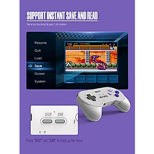 Retro Game Console, 16 Bit Retro Games Console, Emulator Console Built in 900+ Games, Plug and Play Games Console for SFC, Ideal Gifts for Kids Adults