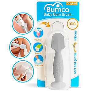 Bumco Mini Diaper Cream Spatula with Case - BPA-Free Butt Spatula Baby, Soft & Flexible Diaper Spatula, Diaper Cream Applicator, Mom-Invented Baby Must Haves, Diaper Bag Essentials, Butt Paste Spatula