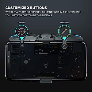 GameSir Mobile Triggers,Mobile Game Controllers F4 Falcon,Foldable Plug and Play Gaming Trigger for iOS and Android Phone(PUBG/Fortnite/Rules)（4.5-6.5 inch ） [android]