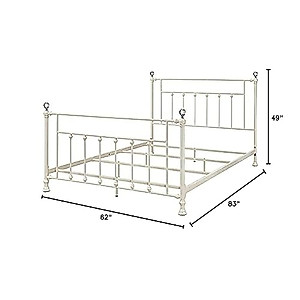 Acme Comet Metal Fame Queen Bed in White