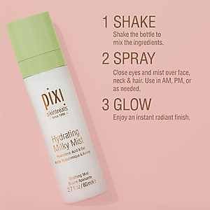 Pixi Beauty Milky Mist 2.70 Fl Oz | Hydrating Moisturizer for Dry Skin | Infused with Hyaluronic Acid