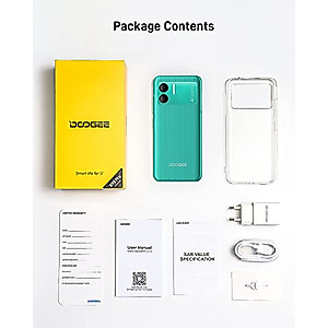 DOOGEE Android Phone 2023, X98 PRO 9GB+64GB Android 12 Cell Phones, Helio G25 Octa Core, Dual 4G Phones Unlocked, 6.5" FHD+ Display Smartphone, 4200mAh, Face ID, T-Mobile, US Version