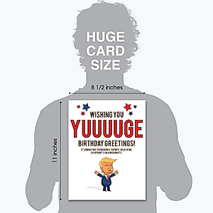 Canopy Street Trump Huge Birthday Greeting Card / 8.5" x 11" Large Greeting Card/Jumbo Birthday Greeting From Group