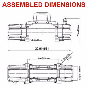 RUGCEL WINCH 13500lb Waterproof Electric Synthetic Rope Winch 12V with Hawse Fairlead, 2 in 1 Wireless Remote,Double color rope，for Truck SUV