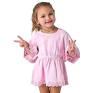 Gerber Baby Girl's Toddler Kaftan Swim Cover Up, Light Pink, 3-6 Months