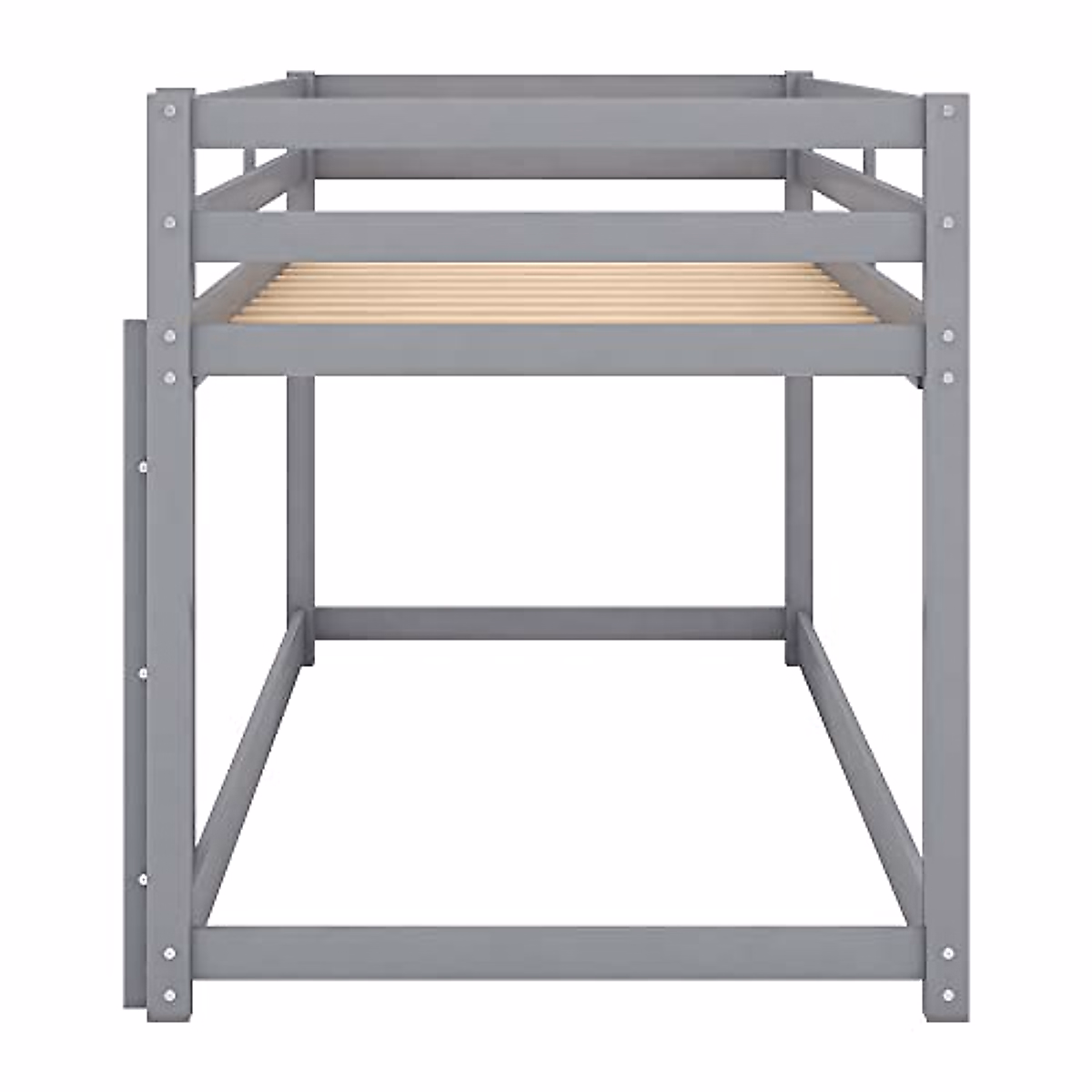 Merax Twin Over Twin Bunk Bed with Ladder and Saftey Guardrails for Teens, Boys or Girls, No Box Sping Needed