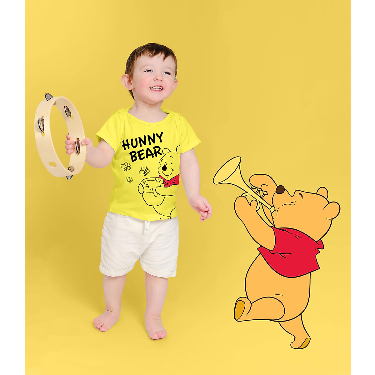 Winnie The Pooh, Tigger & Eeyore Graphic T-Shirts (3 Pack) Baby/Toddler to Kid 2T Lb/Or/Y SS