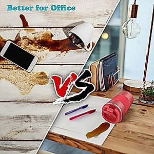 Farruto Travel Mugs - Stainless Steel Reusable Coffee Mugs with Silicone Cup Drag 100% Leakproof 13oz 380ml Travel Mug Car Mugs for Coffee, Milk, Tea etc. (Red)