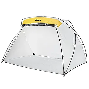 Wagner Spraytech C900038.M Large Spray Shelter with Built-In Floor & Screen, Portable Paint Booth for DIY Spray Painting, Hobby Paint Booth Tool Painting Station, Spray Paint Tent, White, Yellow