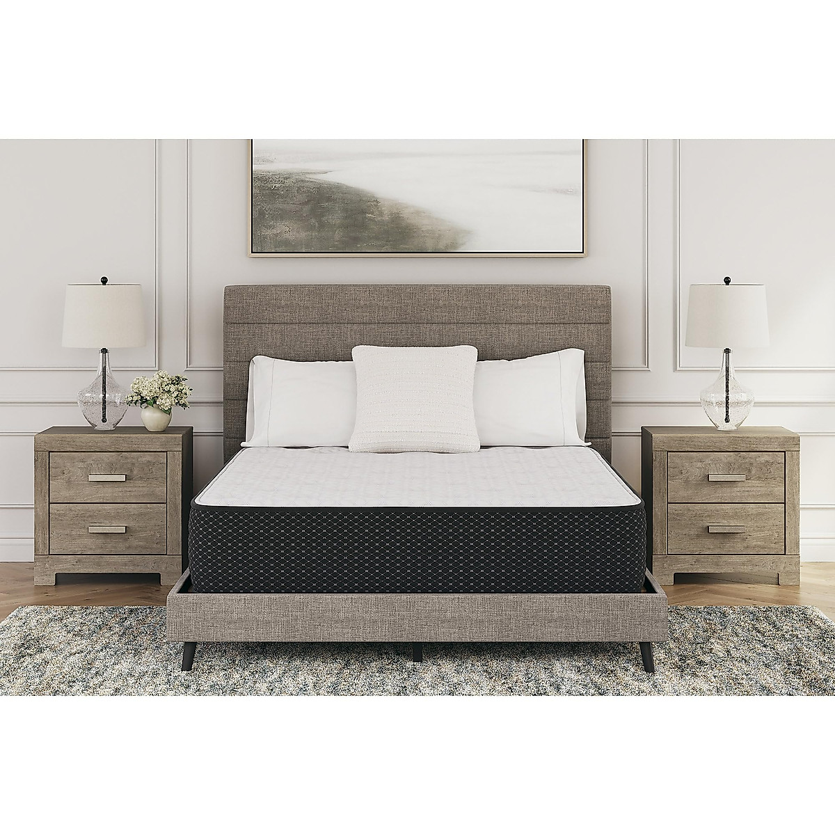 Signature Design by Ashley Limited Edition Plush 12 Inch Hybrid Mattress with Gel Memory Foam and Edge Support for Cool Sleep and Pressure Relief, Queen