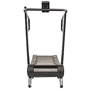 Signature Fitness SF-S2 Sprint Demon - Motorless Curved Sprint Treadmill with Adjustable Levels of Resistance - Drastically Increases Intensity of Running and Walking,Black