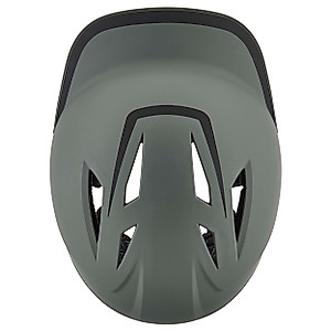CHAMPRO HX Legend Plus Performance Baseball Batting Helmet with Removeable Jaw Guard in Two-Tone Color Matte Finish, Graphite, Black, Junior (HXM2GRJ) Medium