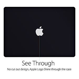 UESWILL Matte Hard Shell Case Cover Compatible with MacBook Pro (Retina, 13 inch, Early 2015/2014/2013/Late 2012), Model A1502/A1425, No CD-ROM, No USB-C, Black