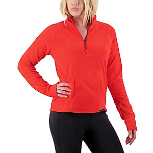 Obermeyer Womens Sonja 1/4 Zip Fleece, Hibiscus, X-Small