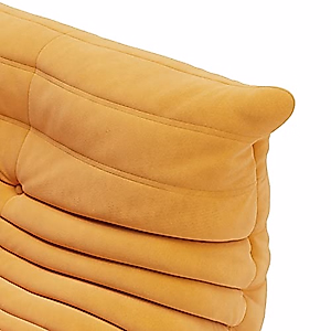 1inchome Fireside Chair, Soft Suede Lounge Chair Lazy Floor Sofa Accent Bean Bag Couch for Living Room Corner Chair Bedroom Salon Office