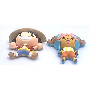 Monogram One Piece Monkey D. Luffy & Tony Tony Chopper 2 Piece 3D Foam Figure Magnet Set - Magnet for Refrigerators and Lockers