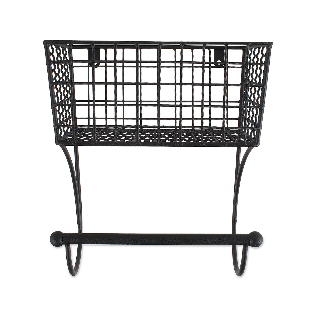 DII Rustic Farmhouse Bathroom Décor, Metal Storage, Small Towel Bar, Black