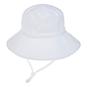 Zando Baby Sun Hat Summer UPF 50+ Sun Protection Baby Boy Beach Hats Kid Wide Brim Bucket for Baby Girl White 4-8 Years