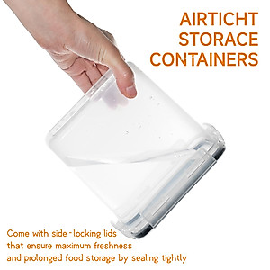 Food Storage Containers With Lids Airtight - 24 PCS With Label - BPA Free Cereal Containers Storage,Plastic Pantry Kitchen Organizers and Storage for Dry Goods,Chip,Grain Sugar and Flour Organizing