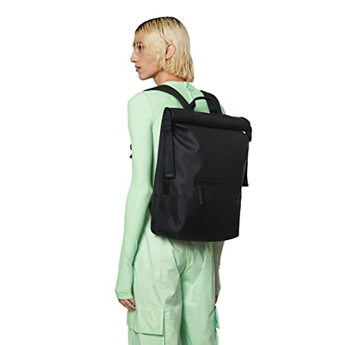 RAINS Trail Rolltop Backpack - Black