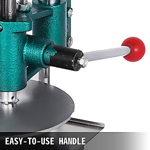 VEVOR Pizza Dough Press Machine, 7.9" Pizza Pastry Press Machine w/Dual Plates, 200mm Stainless-Steel Household Pizza Press w/ 0.2" Thick Disc, Dough Pastry Manual Press Machine w/Cast Iron Base