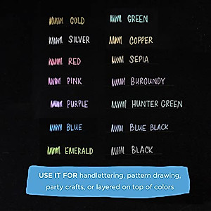 SAKURA Gelly Roll Metallic Gel Pens - Pens for Scrapbook, Journals, or Drawing - Colored Metallic Ink - Medium Line - 16 Pack