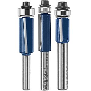 Bosch RBS020SXW 3 Pc. Laminate Trim Router Bit Set