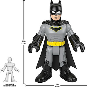 Fisher-Price Imaginext DC Super Friends Preschool Toy Batman XL 10-Inch Poseable Figure, Caped Crusader, for Pretend Play Kids Ages 3+ Years