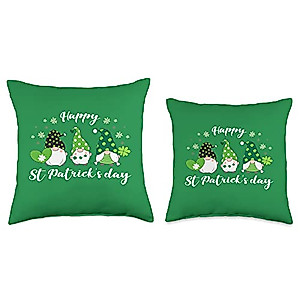 St. Patrick's Day by Content Design Studio Happy St Patricks Day, Green gnome, Irish Throw Pillow, 18x18, Multicolor