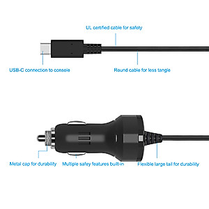 Car Charger Compatible with Switch/Switch Lite/Switch OLED, FYOUNG High Speed Car Charger Adapter Replacement for Switch (6.5 FT USB Type-C Charger Cable)