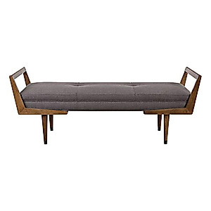 Uttermost Waylon Oatmeal Fabric Tufted Bench