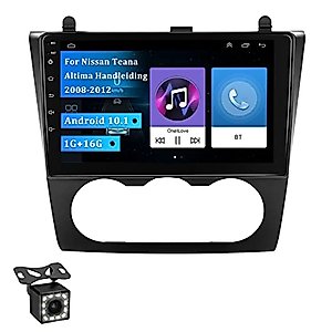 Camecho Android 10.1 Car Stereo for Nissan Teana Altima 2008-2012, 9 inch Car Radio Touchscreen with GPS Navigation WiFi FM iOS/Android Mirror Link Multimedia Head Unit + Backup Camera