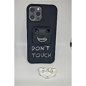 "Don't touch" iPhone 12 Pro Max case with Airpods holder